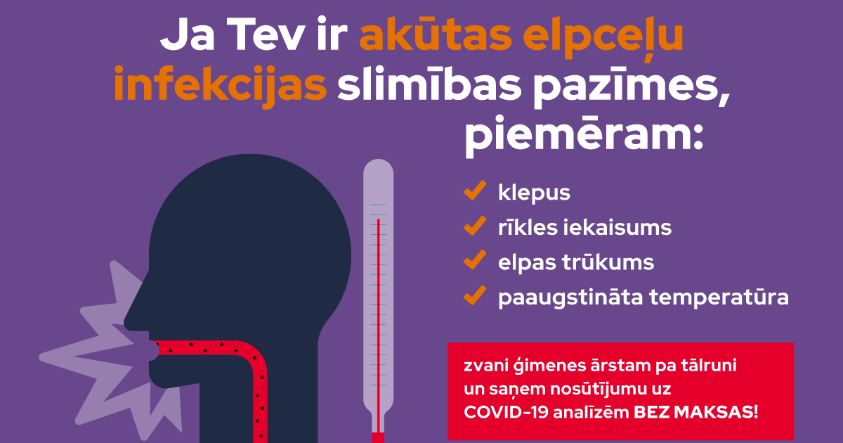 Covid-19: Turpmāk ģimenes ārsts varēs nosūtīt uz analīzēm visus, kam būs saslimšanas simptomi ...